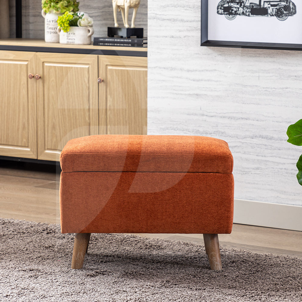 Image Furnishings. Nina Storage Footstool - Rust