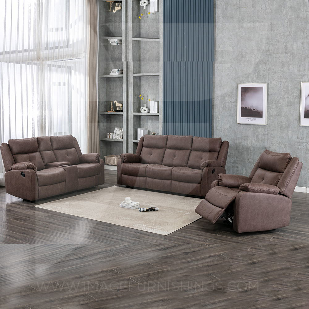 Image Furnishings. Casey Chestnut - 3 Seater w/ drop down tray