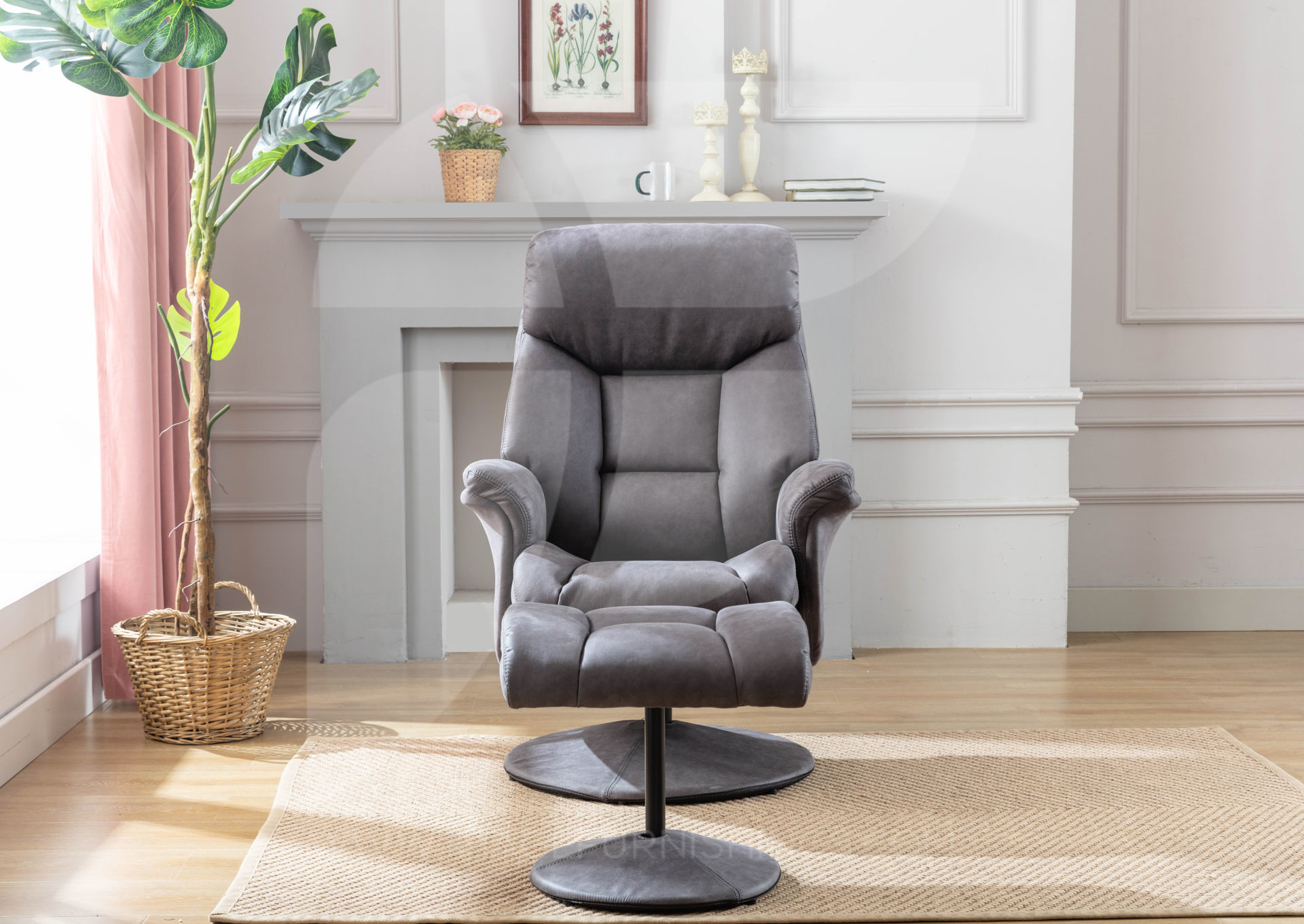 Image Furnishings. Kenmare Chair & Footstool Shadow