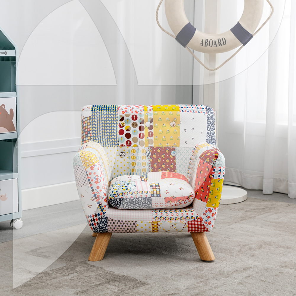 Image Furnishings. Annah Linen Patchwork Chair Floral