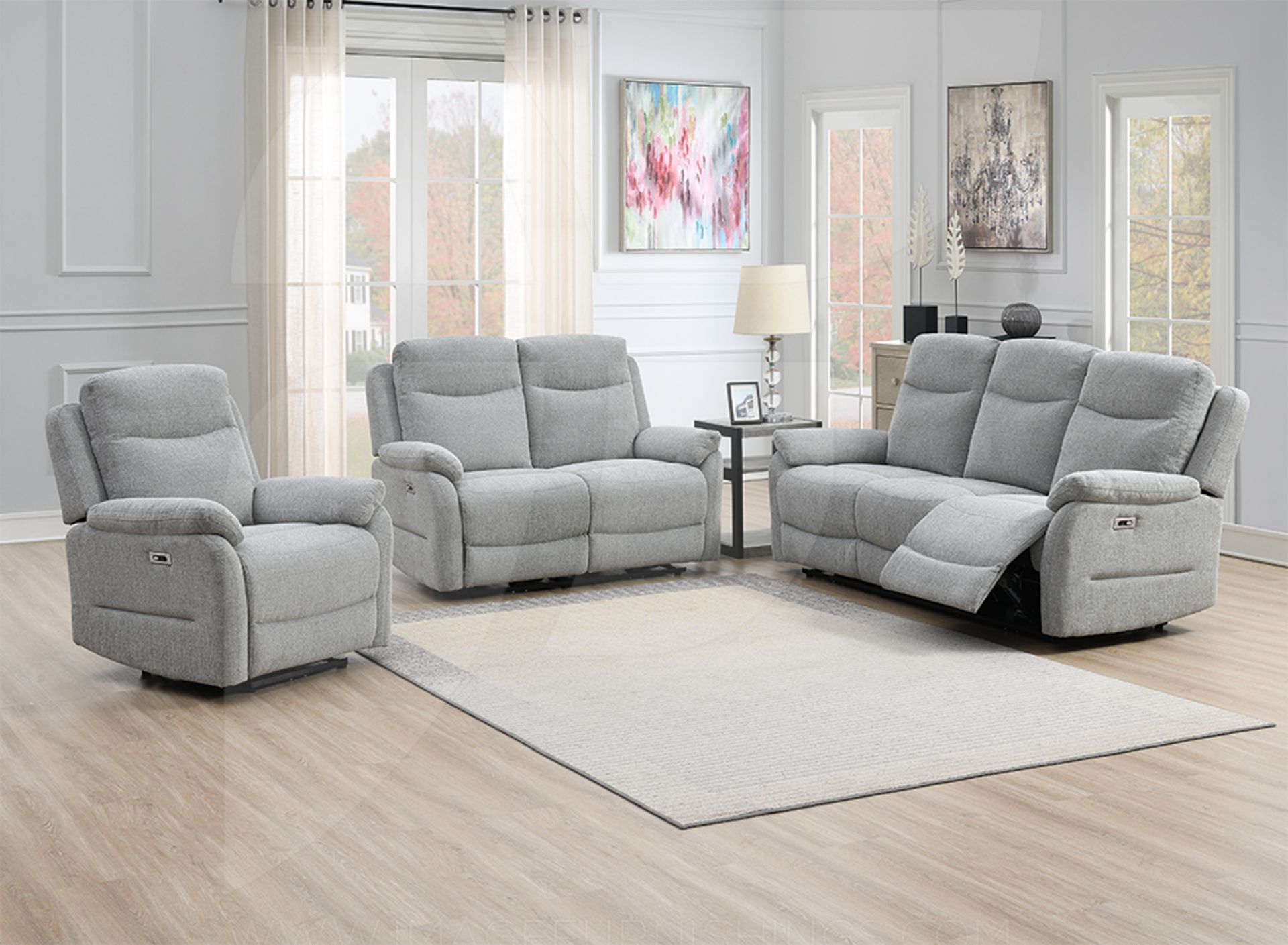 Image Furnishings. Keegan 3P Electric Herbert Grey