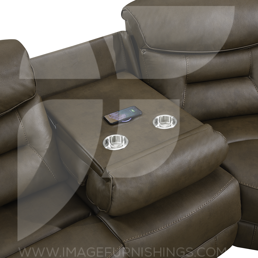Image Furnishings. LEROY CHESTNUT 3PP w/table & wireless charger