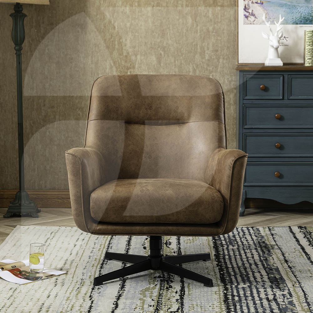 Image Furnishings. Felicia Swivel Chair Saddle Tan