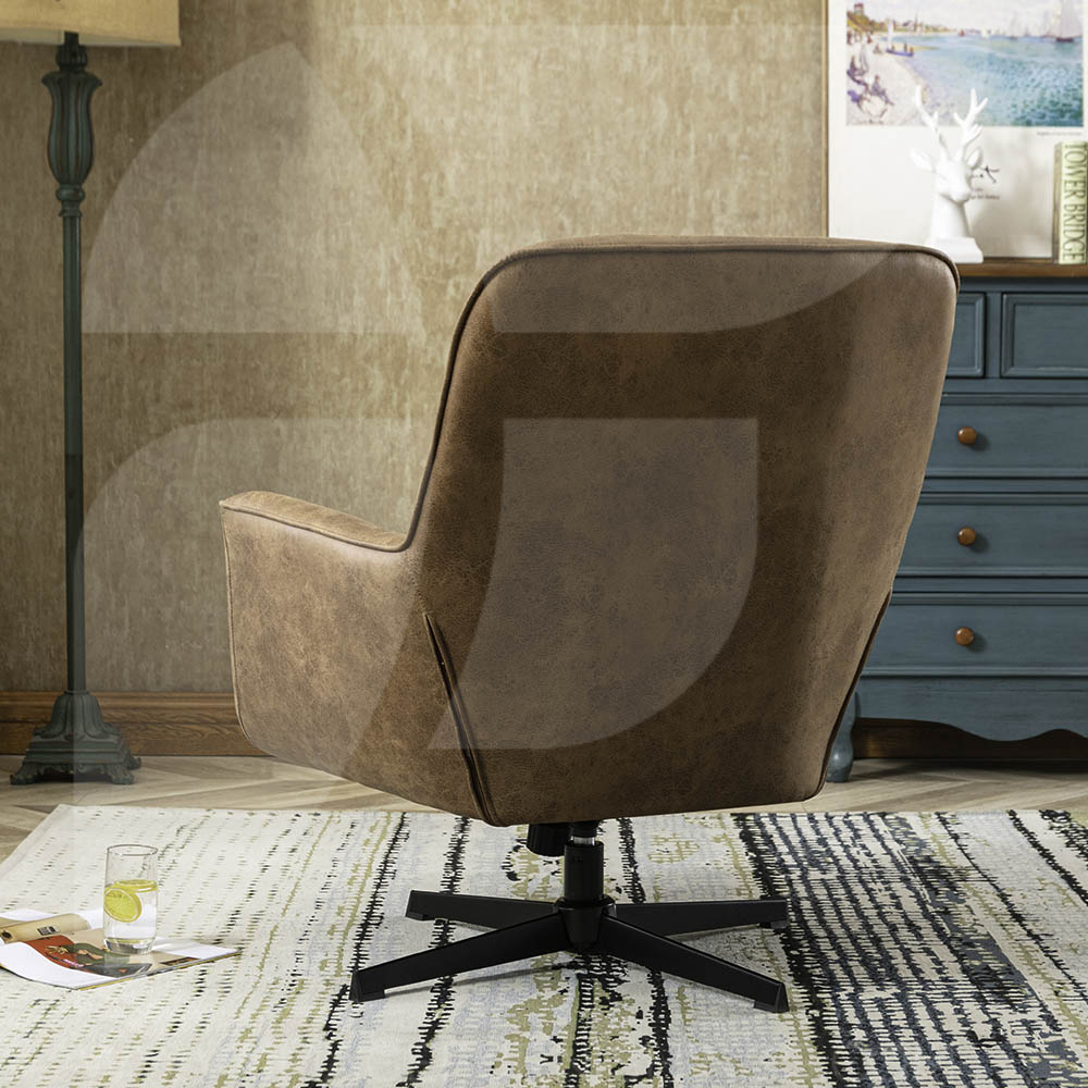 Image Furnishings. Felicia Swivel Chair Saddle Tan